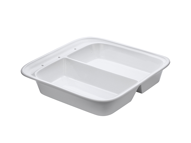 Porcelain Square Insert with Divider | WNK - First In Food Service